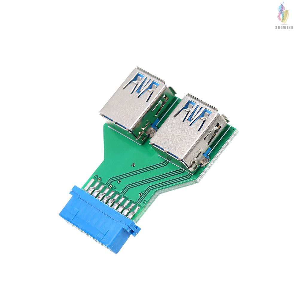 20Pin to Dual USB3.0 Adapter Connverter Desktop Motherboard 19Pin/20Pin Header to 2 Ports USB 3. ...