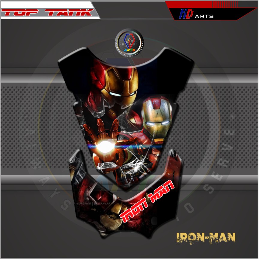 Top Tank Decals "Iron Man" : Customized Motorcycle Decals, Laminated ...