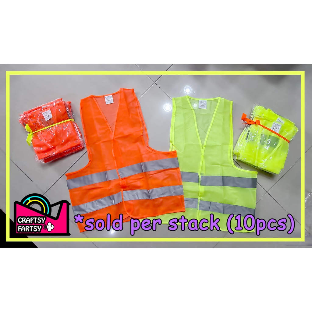 (PER BUNDLE - 10PCS) Construction Vest / Safety Vest / Reflective Vest ...