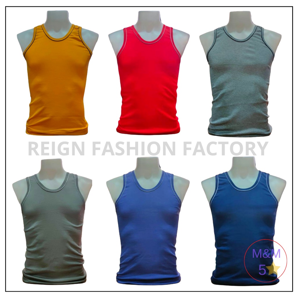 MENS SANDO BODY FIT PLAIN/STRIPE | Shopee Philippines