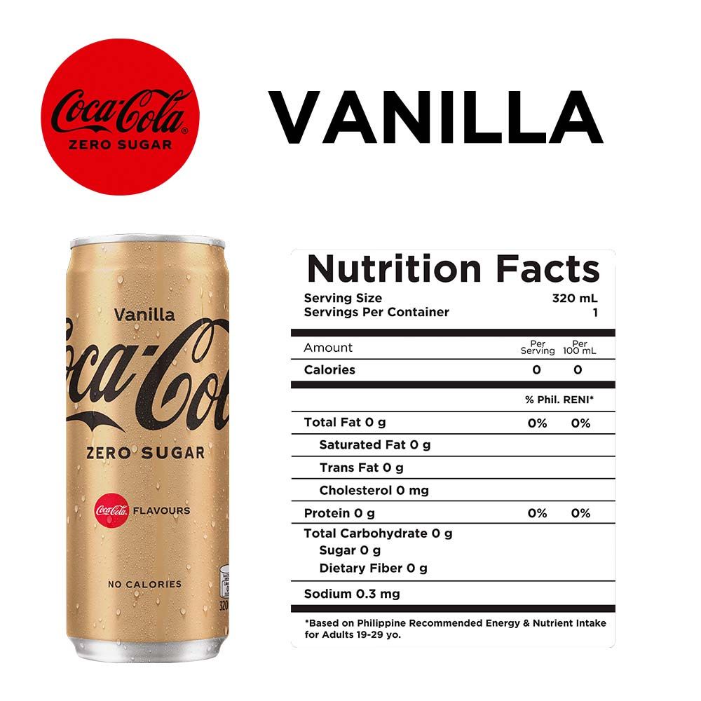 Coke Zero Sugar Vanilla 320ml | Shopee Philippines