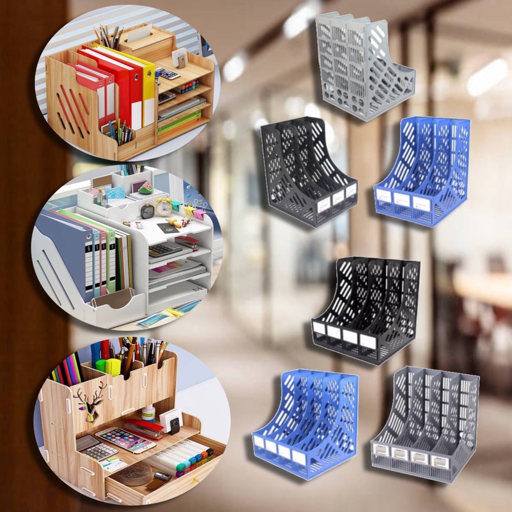 CZC Multi-purpose Desk Storage Bookshelf Folder Box Organizer 3/4 ...