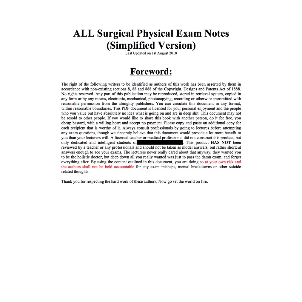 ALL Surgical Physical Exam Notes (Simplified Version) | Shopee Philippines