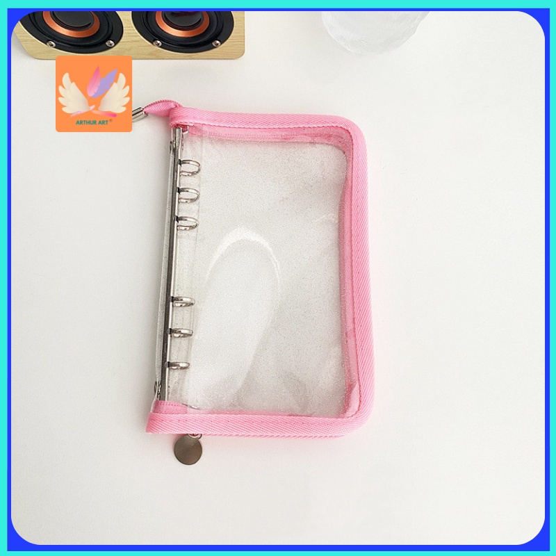 ARThur A5 A6 Zipper Binder Flash Transparent Binder Zipper Binder K-pop ...