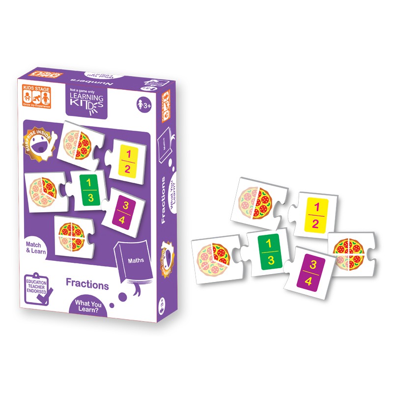 Learning Kids Fractions Matching Puzzle Box | Shopee Philippines