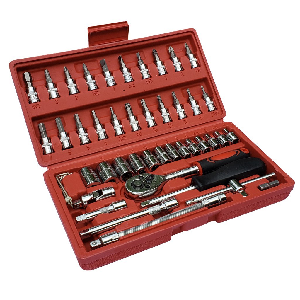 1/4 bolt and screw opener set, 46-piece multi-purpose car and motorbike ...