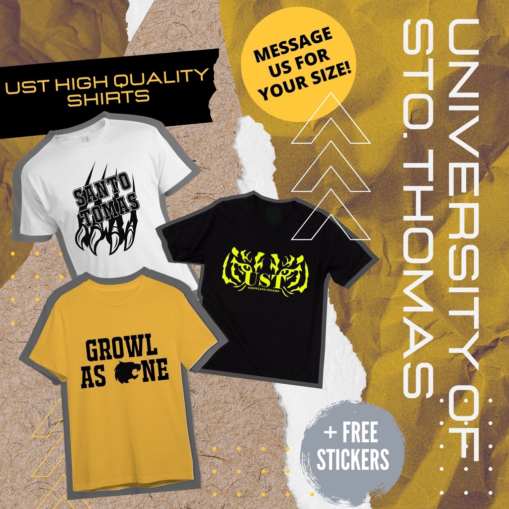 UST SHIRTS HIGH QUALITY COTTON: UNIVERSITY OF SANTO THOMAS | Shopee ...