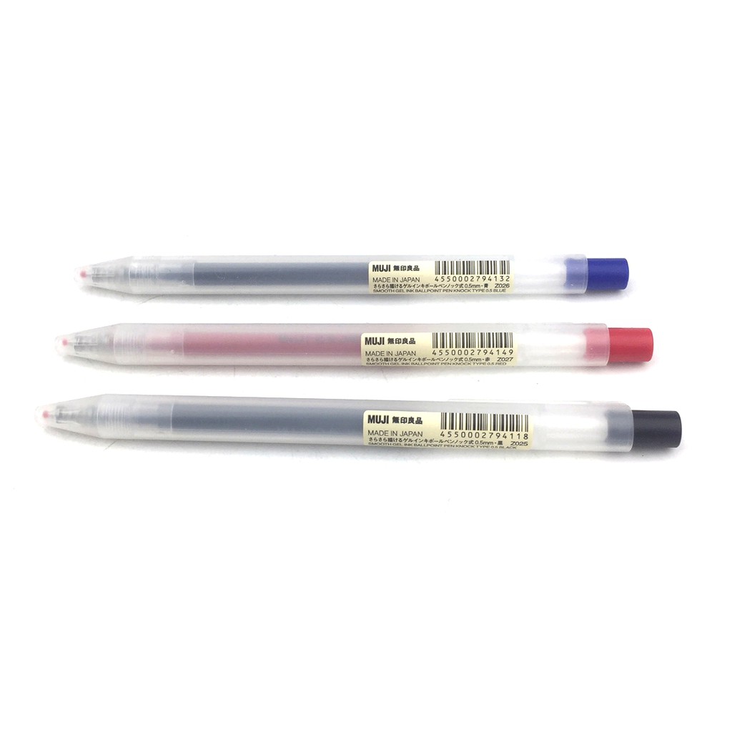 MUJI Smooth Gel Ink Ballpoint Pen Knock Type 0.5mm | Shopee Philippines