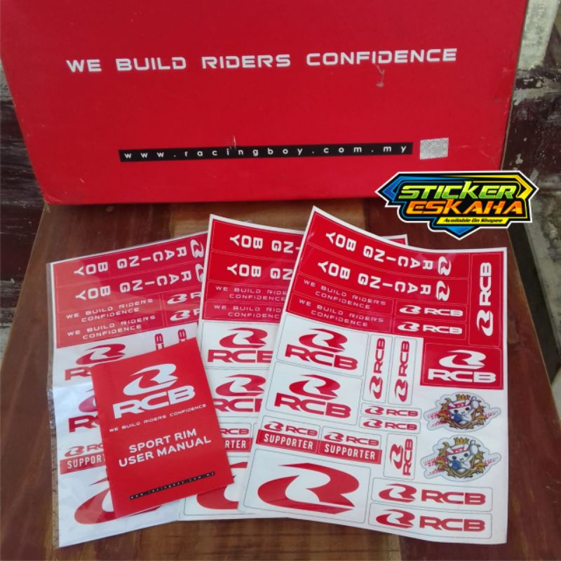 Rcb Sticker Shock Sticker Racing Boy Rims | Shopee Philippines
