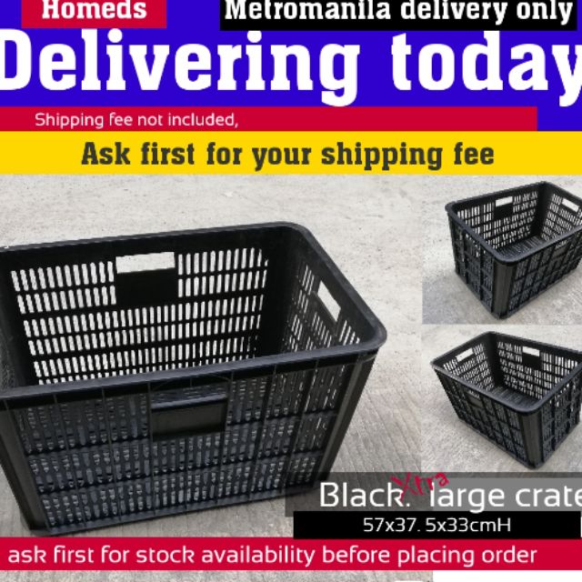 bundle Xtra LARGE BLACK CRATE organizer on warehouses | Shopee Philippines