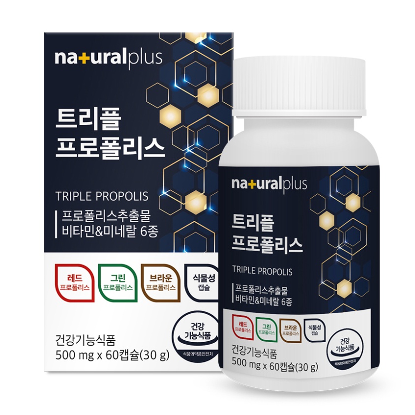 Naturalplus Triple Propolis 60 Capsules Vitamin Mineral Health ...
