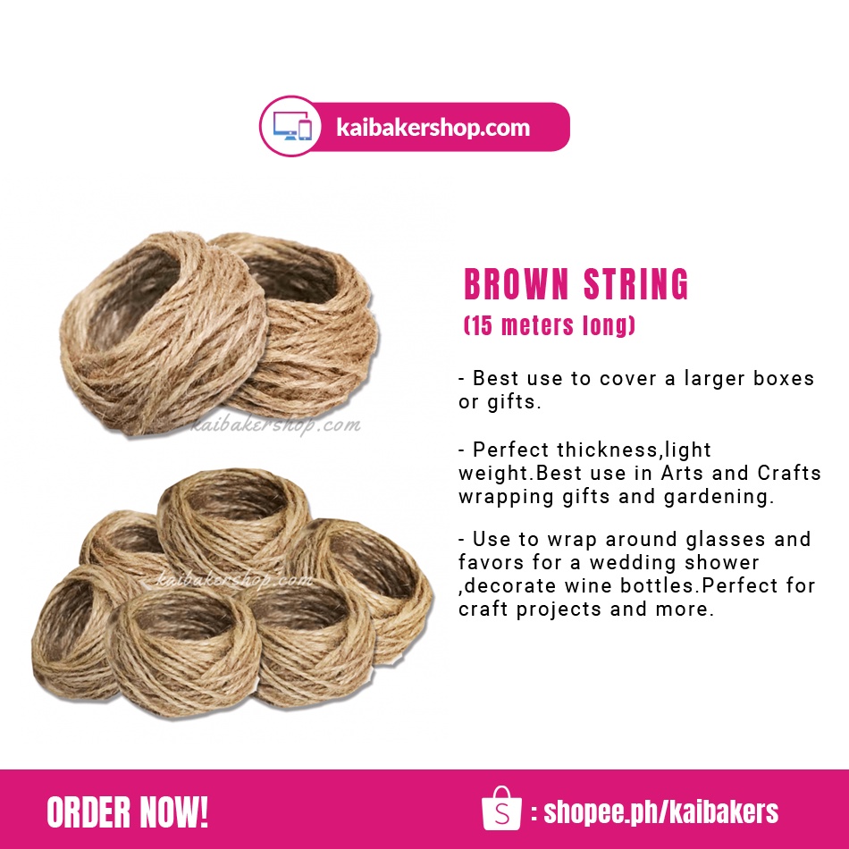 Brown String (15 meters) | Shopee Philippines