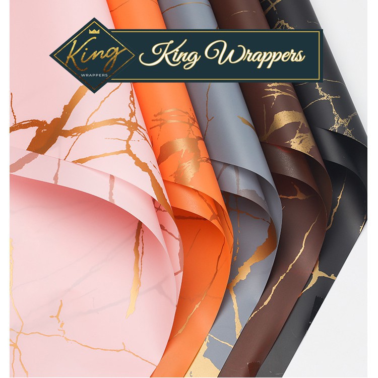 20pcs per pack Marble Design Flower Bouquet Wrapper Floral Wrapper ...