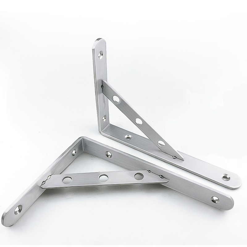 2PCS Stainless Steel L Type Bracket Angle Bracket Heavy Duty For Wall ...