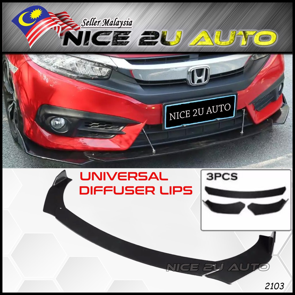 Universal Front Bumper Lip Body Kit Spoiler | Shopee Philippines