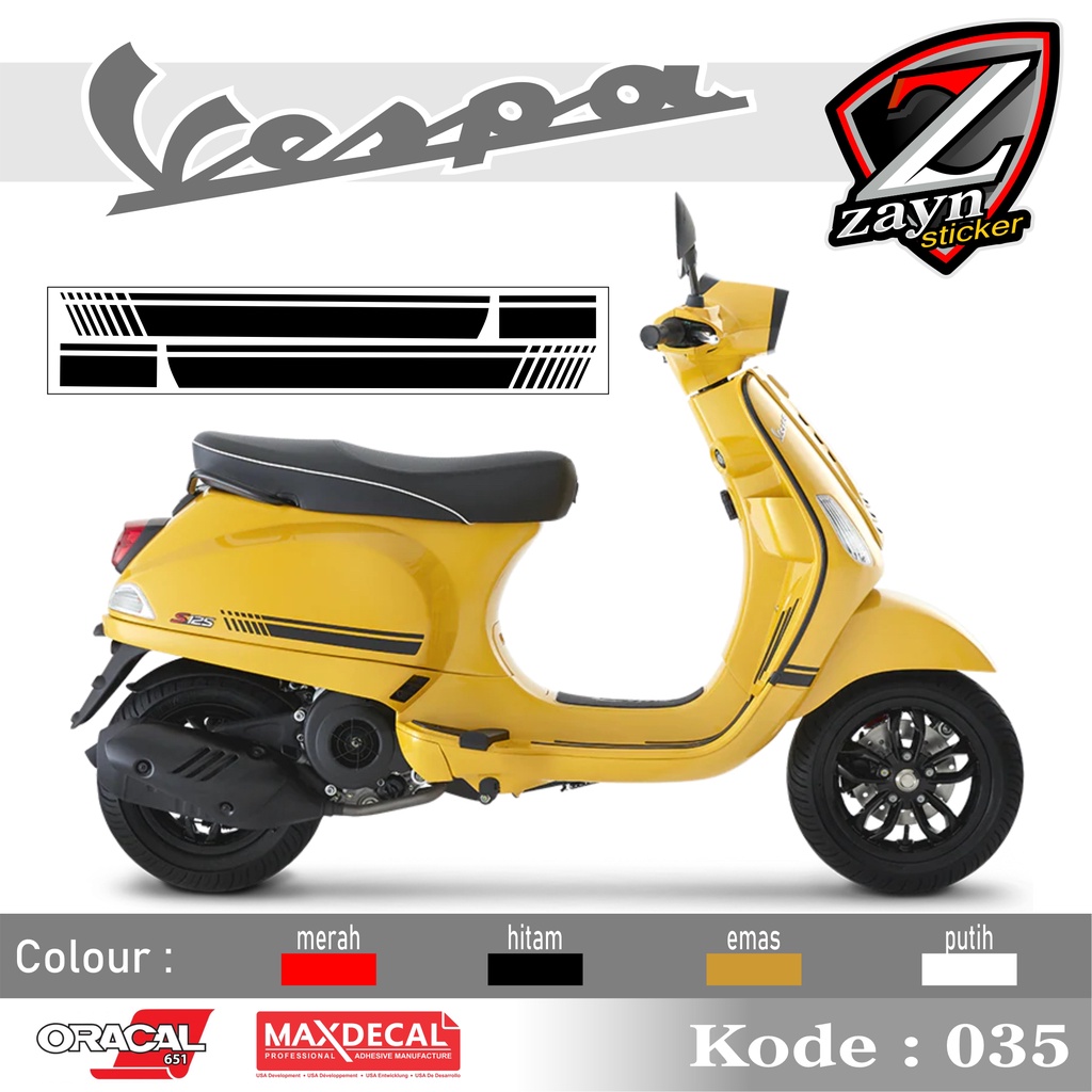 Vespa S/LX 035 STRIPING CUTTING STICKER LIST | Shopee Philippines