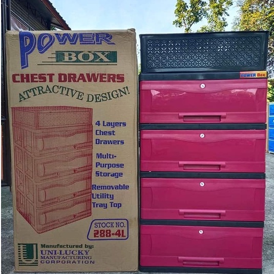 (COD) Power Box 4 Layer Chest Drawer With Free Top Tray 20x16x39inches ...