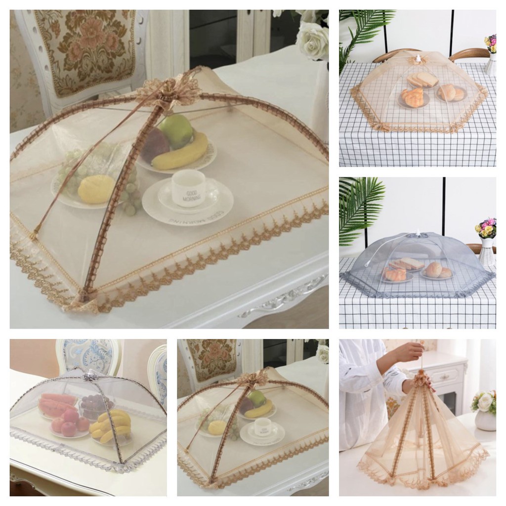 Food Cover Foldable/Collapsible Pop Up Food Net Cover/Table Food Cover ...