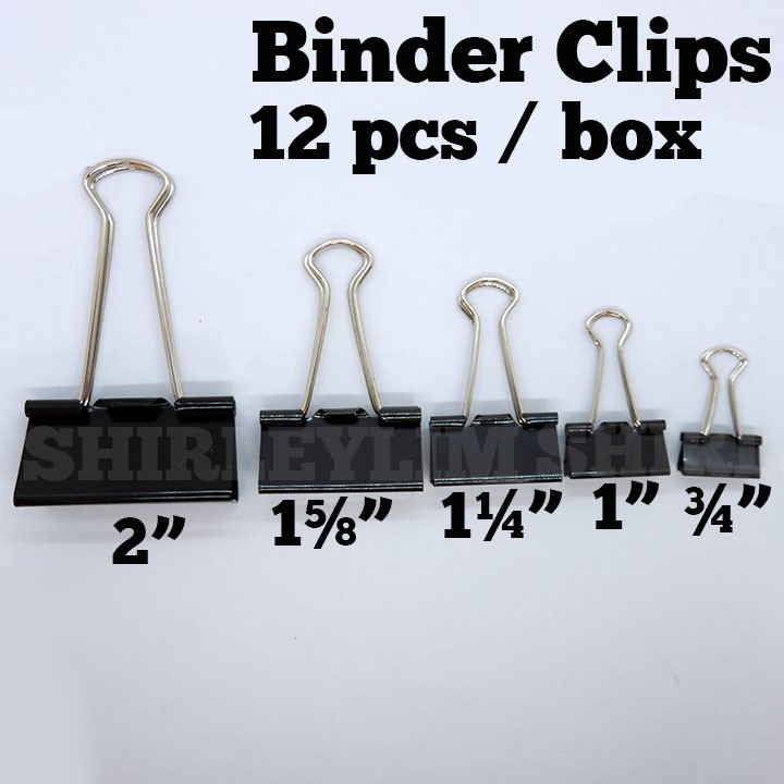 Binder Clips 1 dozen (12 pcs) | Shopee Philippines