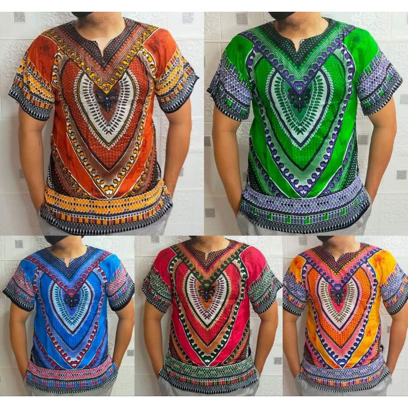 New* Dashiki Bohemian Polo Shirts Batik (unisex) | Shopee Philippines