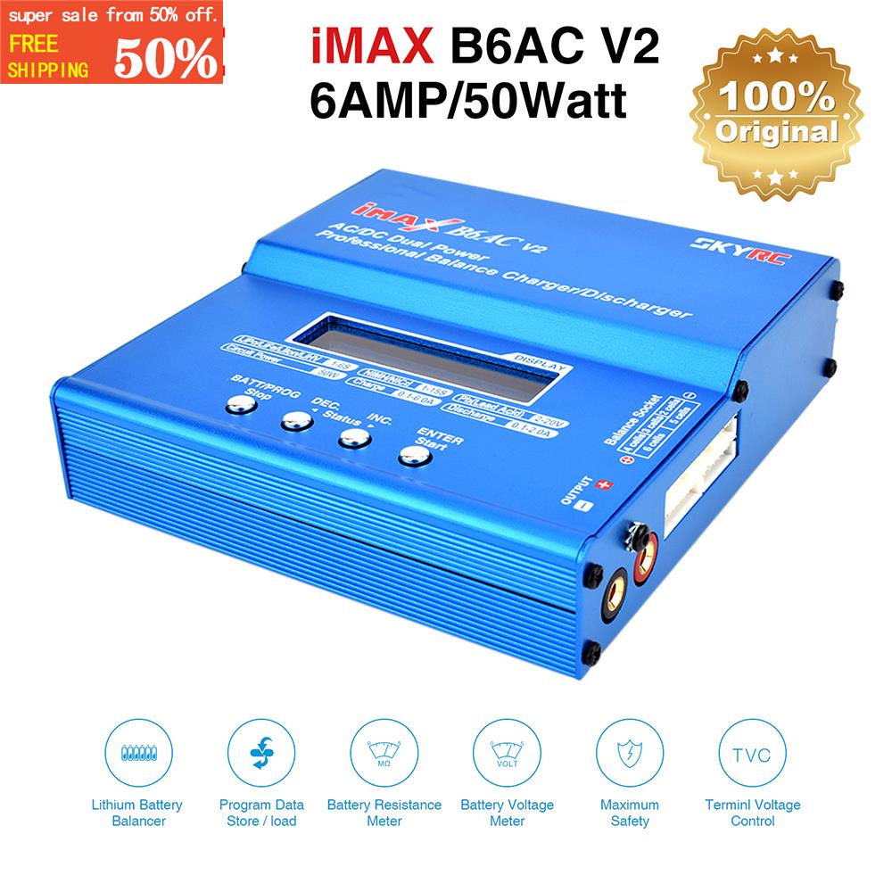 SKYRC iMAX B6AC V2 50W 6A Balance Charger Discharger Digital LCD Screen ...