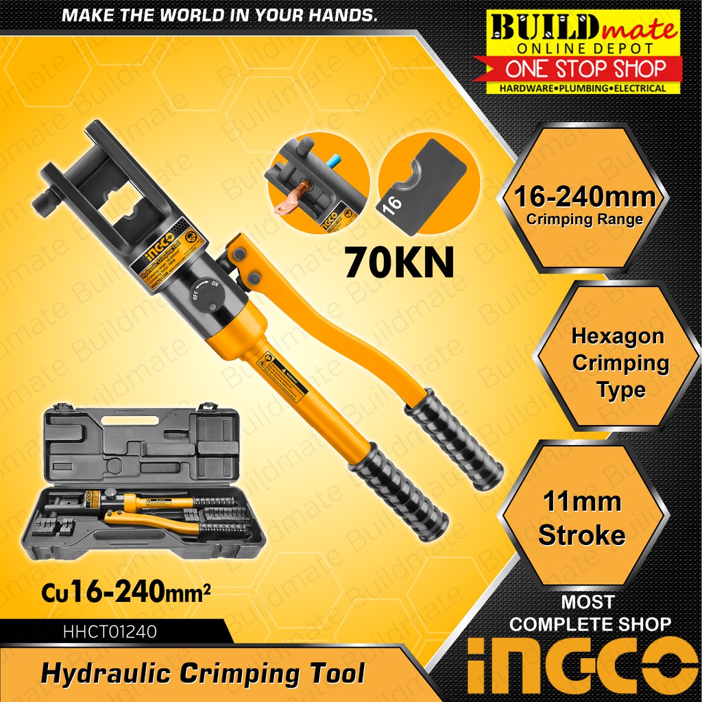 INGCO Hydraulic Crimping Tool 18mm HHCT01240 +FREE •BUILDMATE• IHT ...