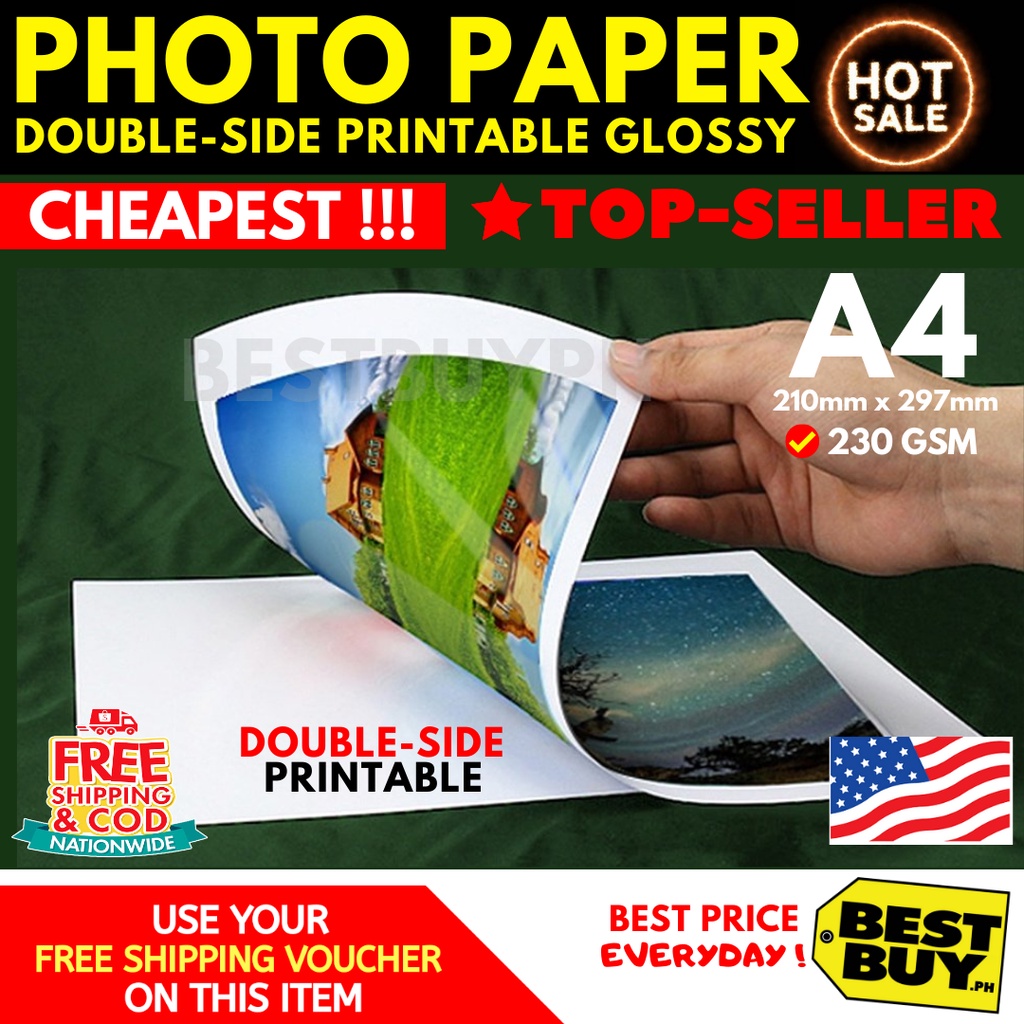 [USA] Double Sided Photo Paper (A4 Size) - Many Thickness | Shopee ...