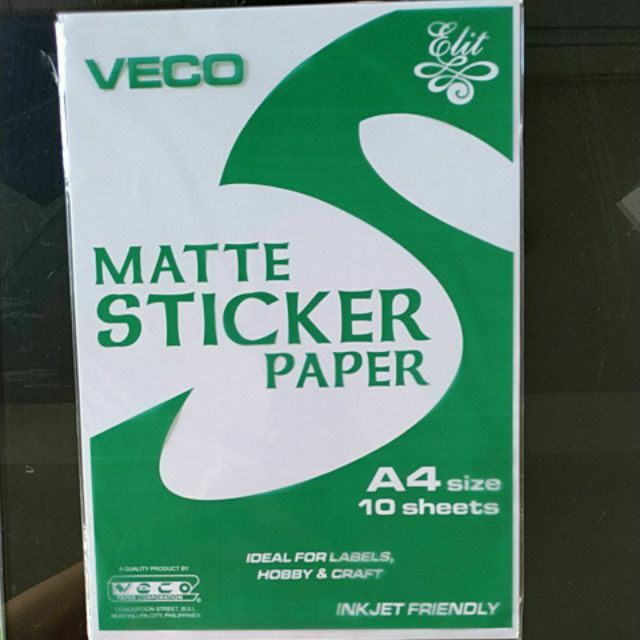 Matte sticker paper A4 10sheets | Shopee Philippines