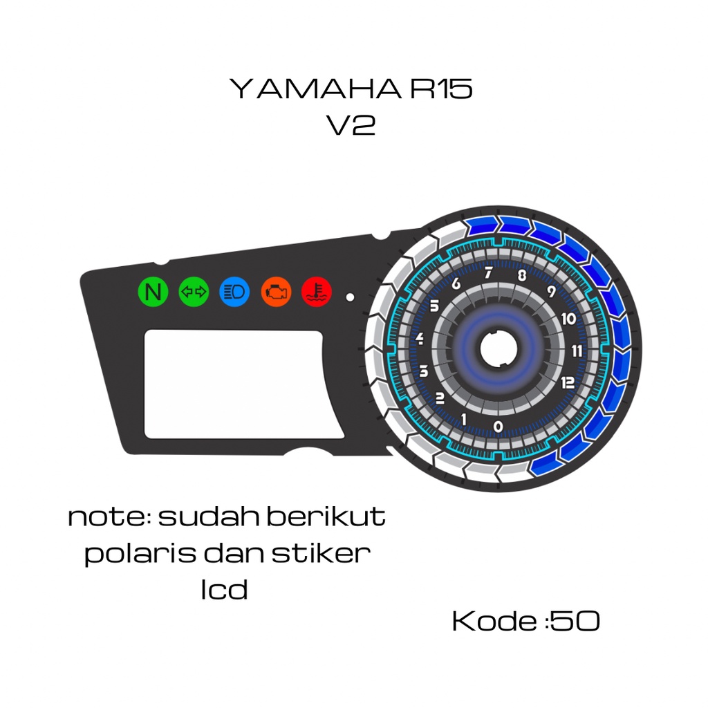 Yamaha R15 v2. Custom Speedometer Panel Board | Shopee Philippines