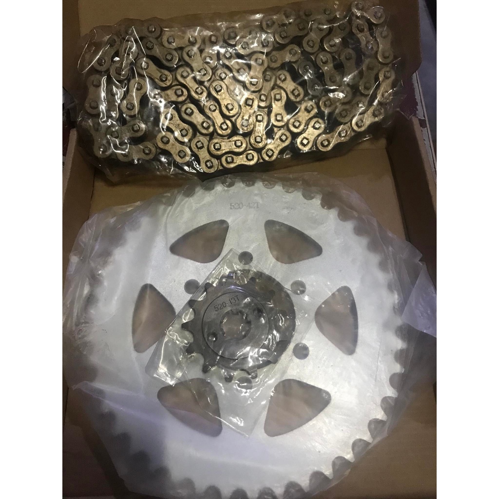 RUSI SIGMA 250 CHAIN AND SPROCKET SET ( 520H=13TX42TX110L) | Shopee ...