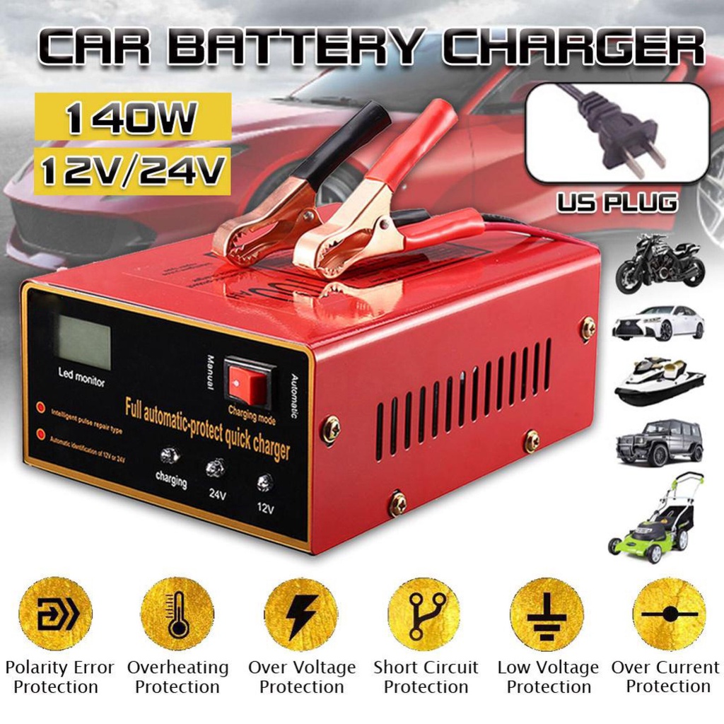 Original Car Battery Charger HeavyDuty 12v 24v Fast Charger 100AH ...