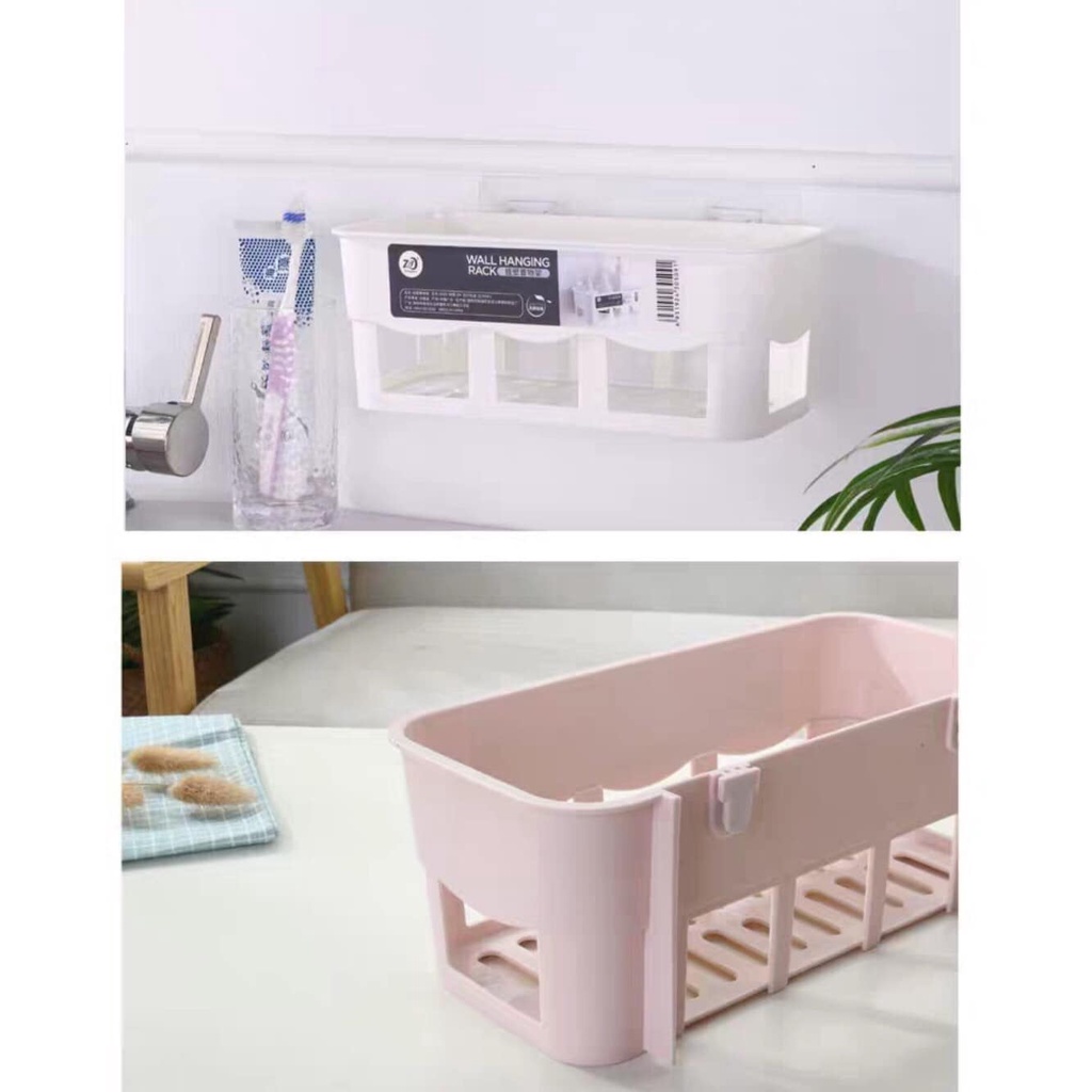 Viet Nhat Multi-Purpose Wall Mounted Plastic Storage Shelf - Bathroom ...