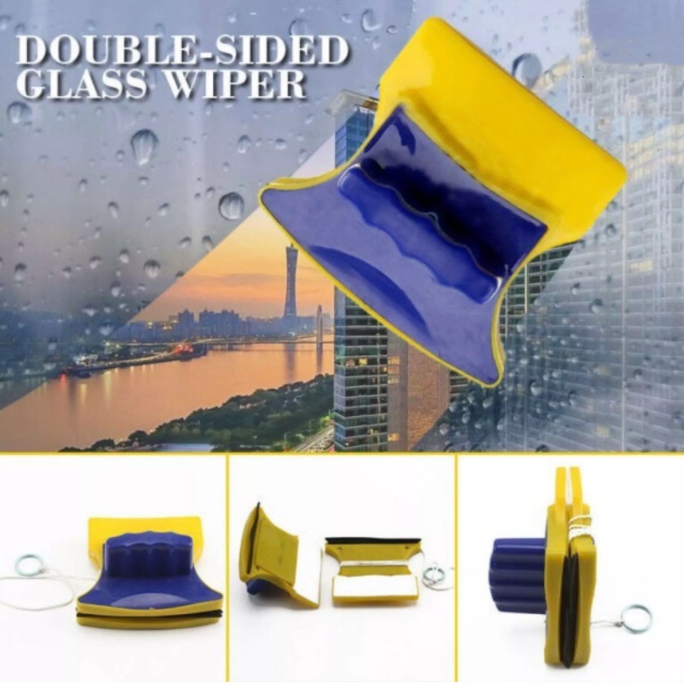 GD MALL Double Sided Glass Cleaner Square Shape Double Side Magnetic ...