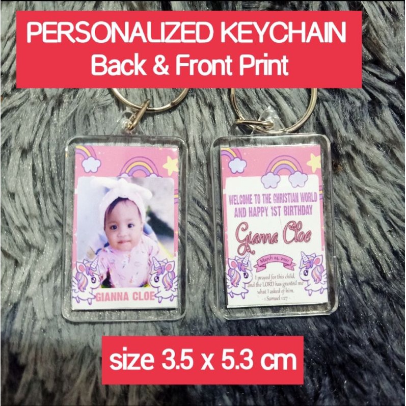 PERSONALIZED KEYCHAIN - CHRISTENING, BIRTHDAY, WEDDING, EVENTS ETC ...