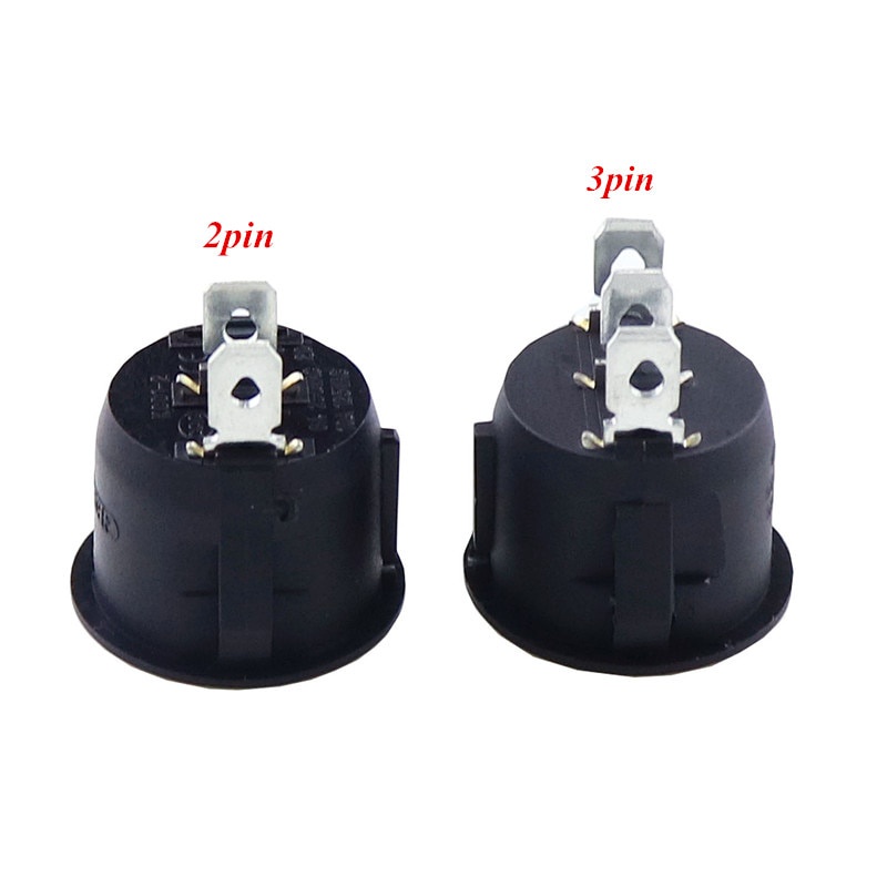 Round Rocker Toggle Switch Push Button Red Black White 6A 250VAC 10A ...