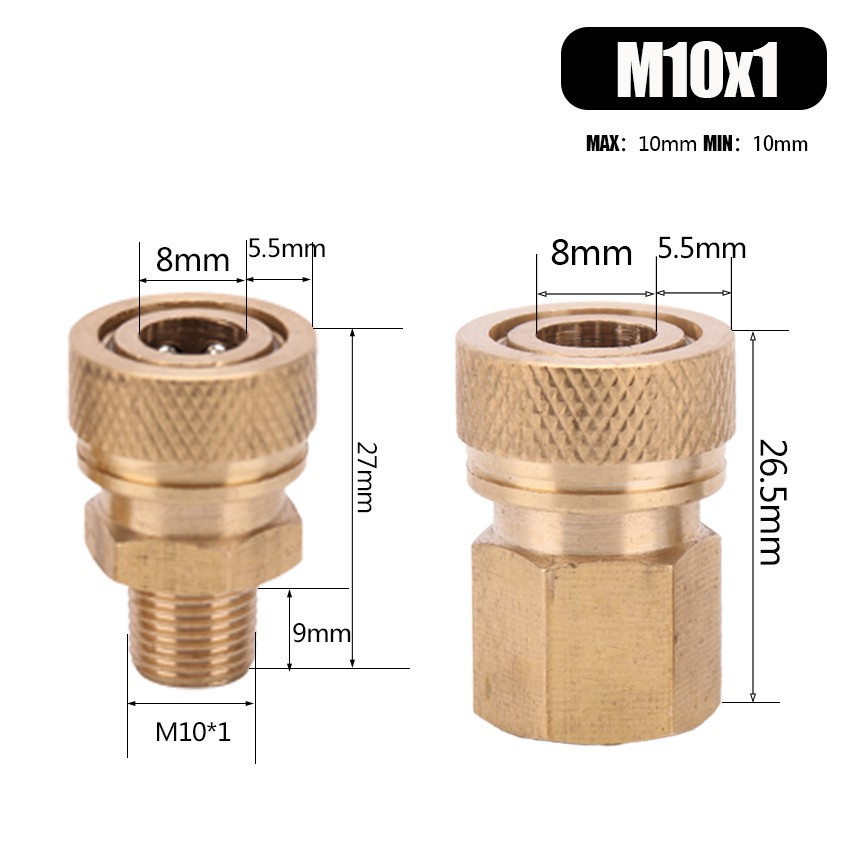 High Pressure Quick Connector Fittings Stainless Steel 8MM M10x1 ...