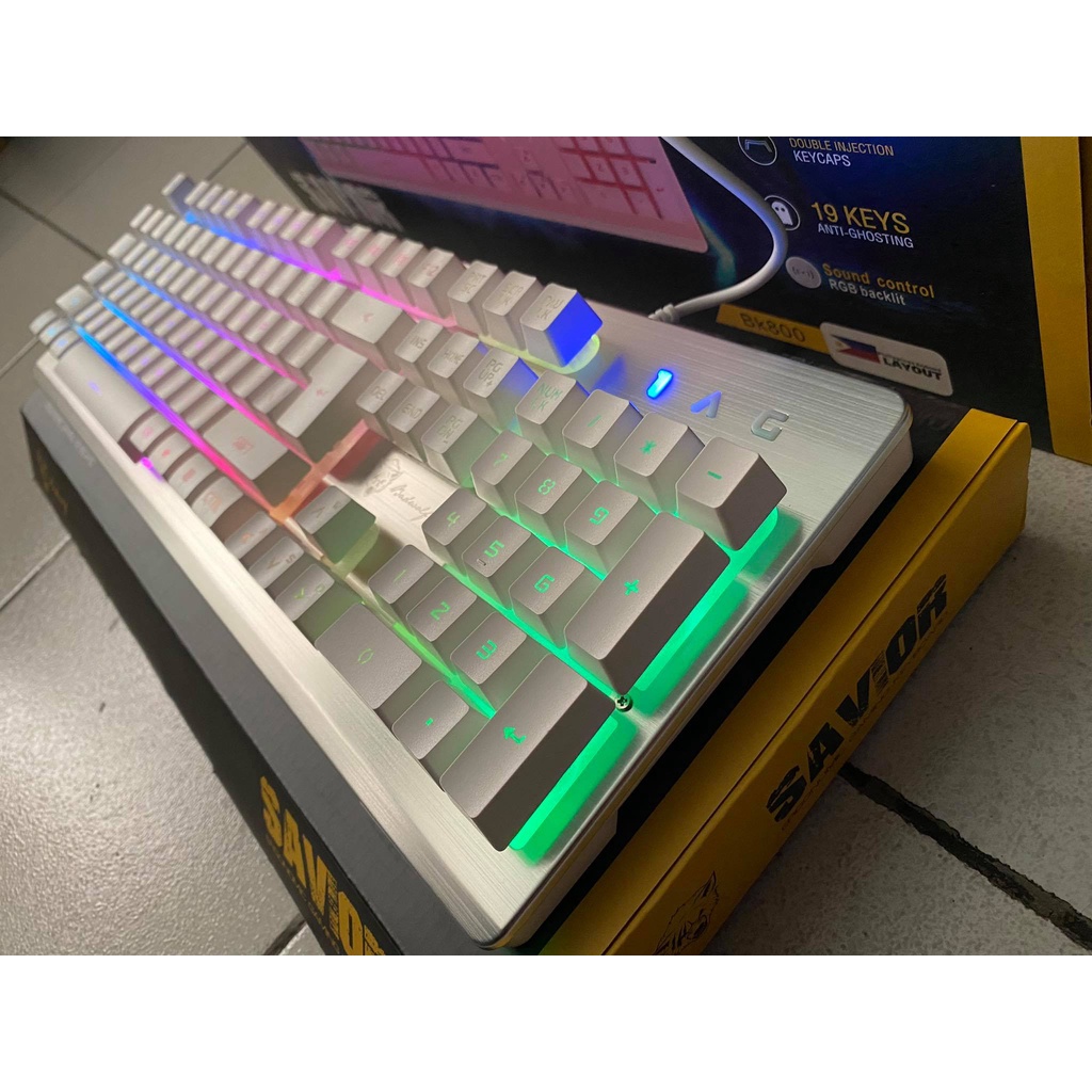 Badwolf Bk800 Savior Keyboard (Color: White/Pink) | Shopee Philippines