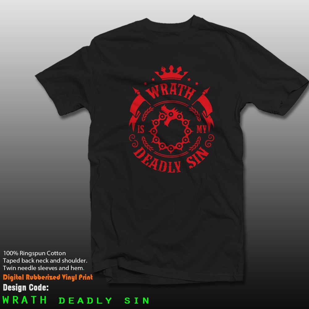 Gifo Shopee Anime Wrath Deadly Sin Shirt | Shopee Philippines
