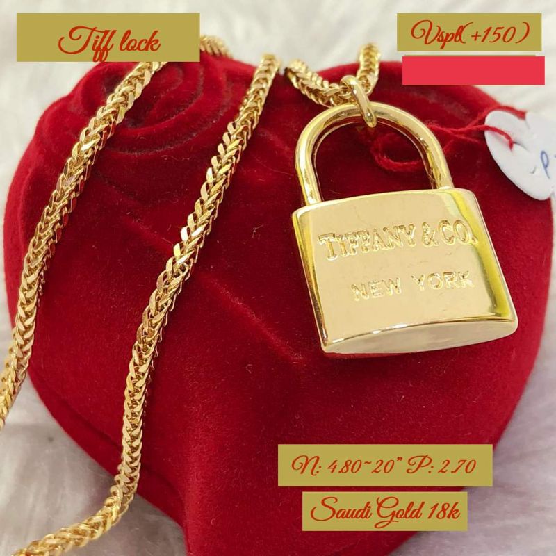 18K Saudi Gold Necklace with Pendant Pawnable | Shopee Philippines