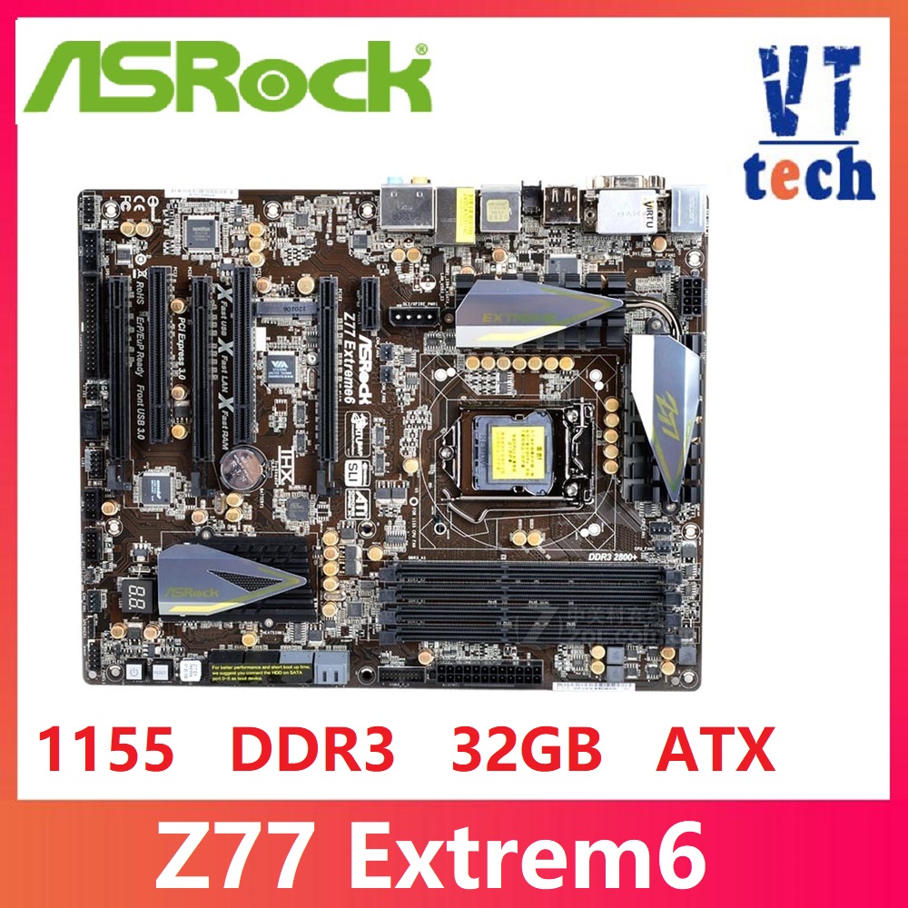 ASRock Z77 Extreme4/6 Desktop Board Z77 Motherboard Slot LGA1155 DDR3 ...