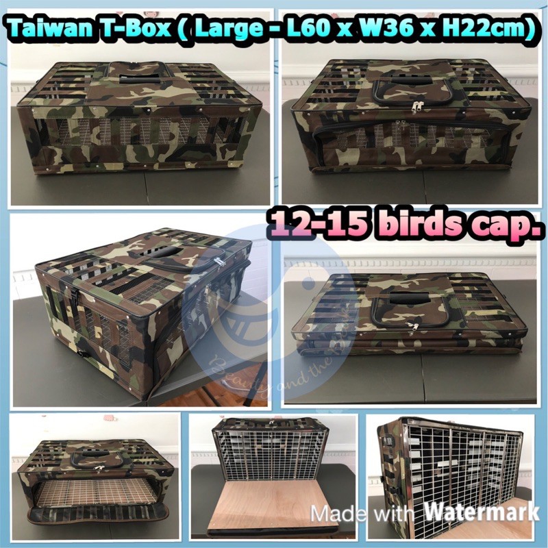 Tbox Academy S/M Taiwan Pigeon Foldable Training Box Tbox Cage Plastic