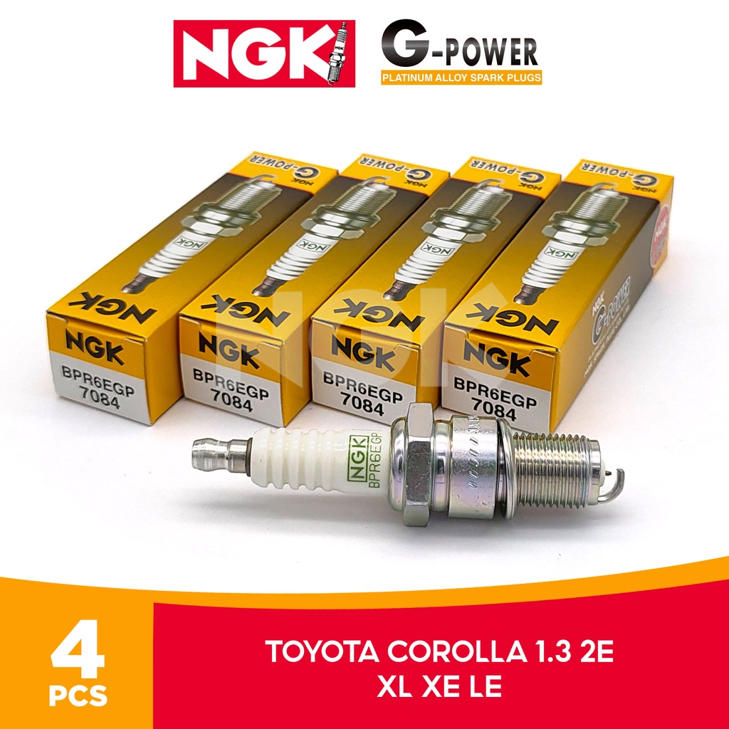 NGK BPR6EGP Platinum Spark Plug for Toyota Corolla 1.3 2E XE XL LE 4Pcs ...