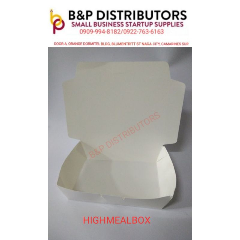 High Mealbox Paper box Take out box x 50's/pack | Shopee Philippines