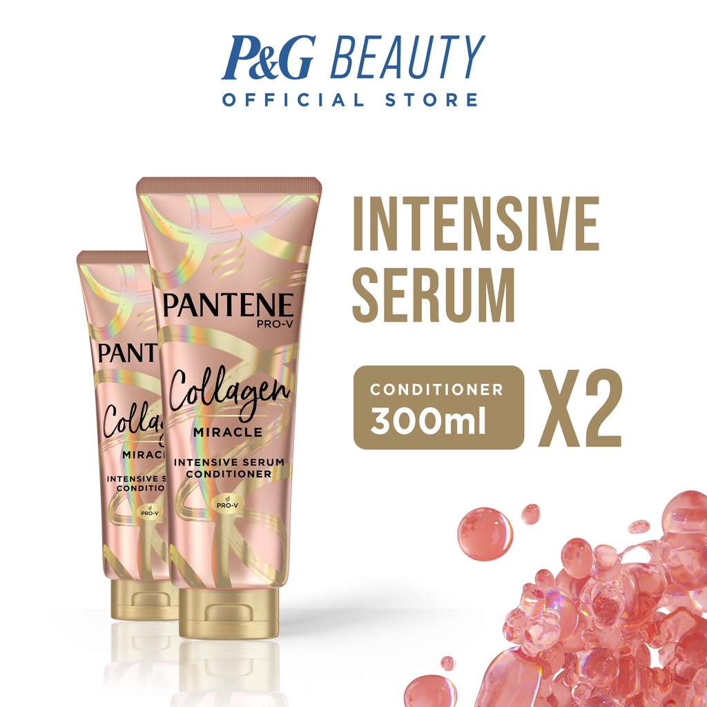 Pantene Intensive Serum Conditioner Collagen Miracle Hair Care 300ml ...