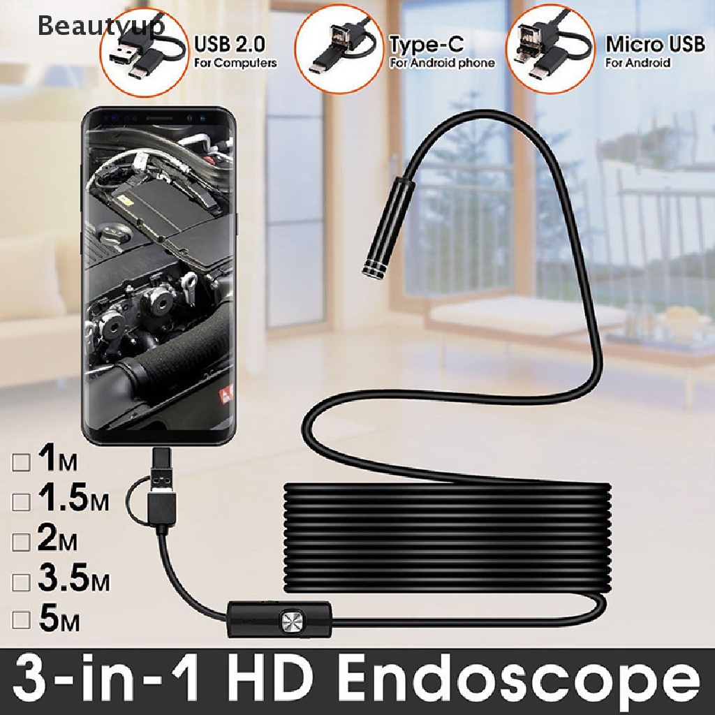 [Beautyup] 3 in 1 USB Type-C Endoscope Inspection Borescope 5.5/7/8mm ...