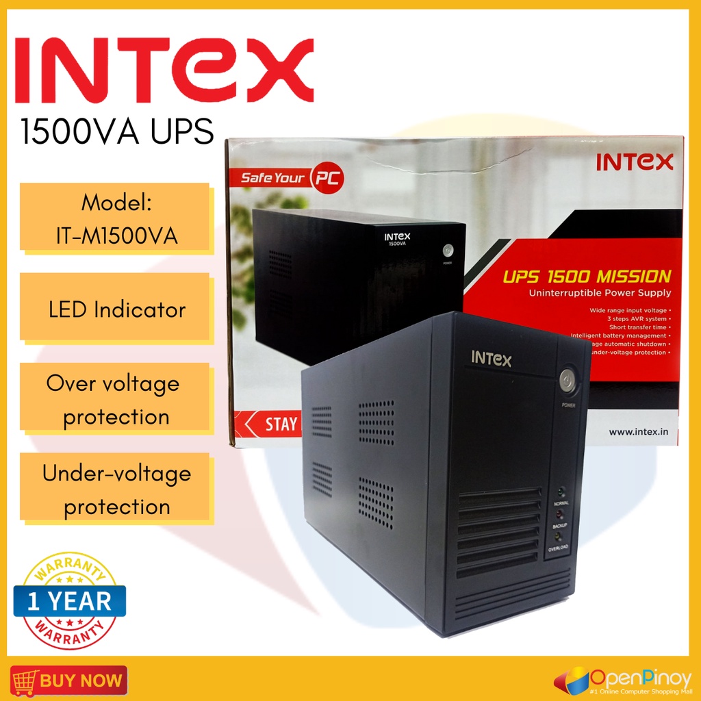 INTEX 1500VA Uninterruptible Power Supply | Shopee Philippines