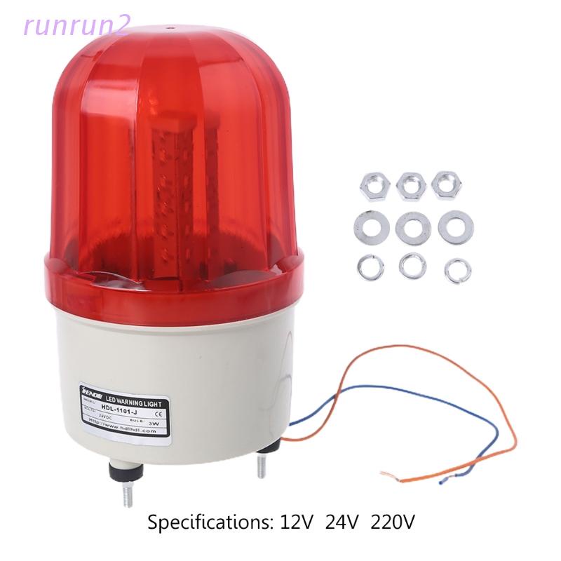 RUN 220V/12V/24V LED Alarm Light Warning Lamp Signal Buzzer Rotary ...