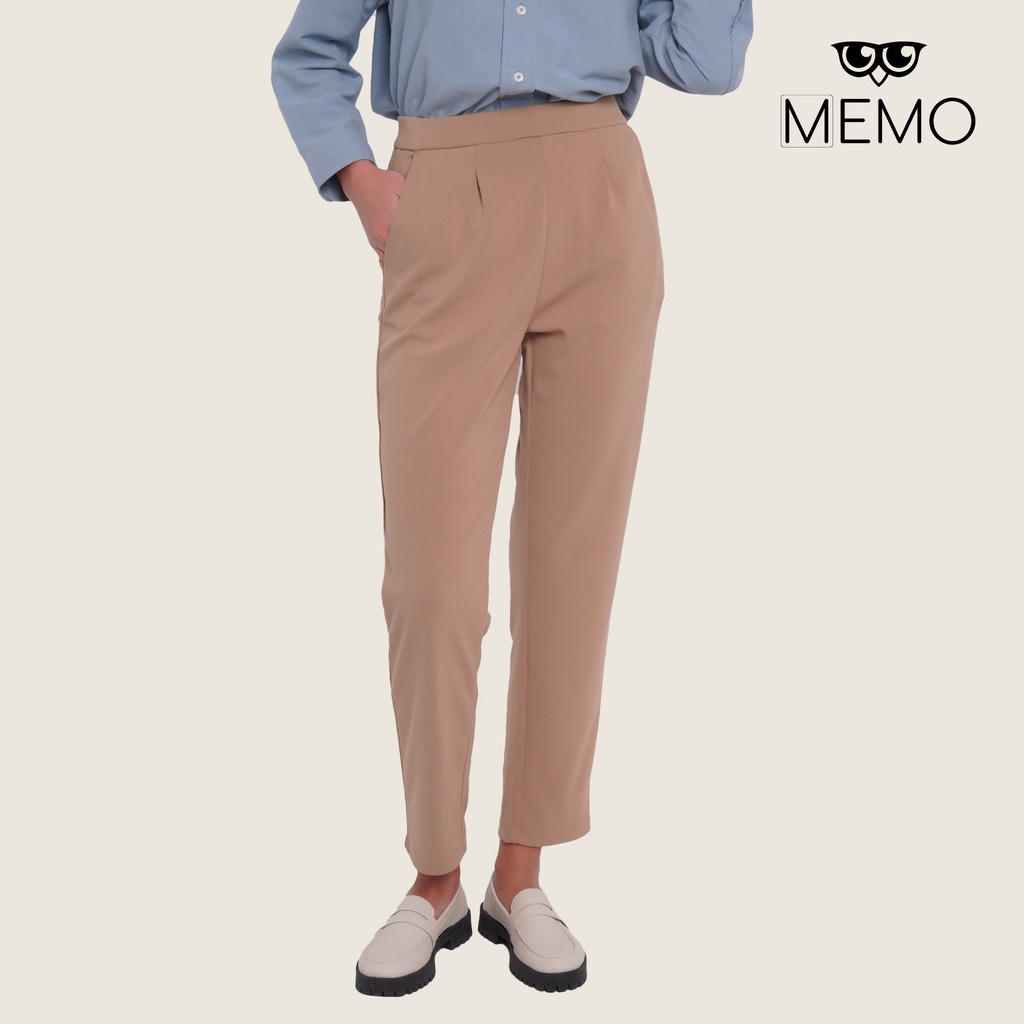 Memo All-in-One Pants For Women (Dark Khaki) | Shopee Philippines