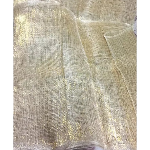 SINAMAY ABACA CLOTH NATURAL WITH METALLIC LINES | Shopee Philippines