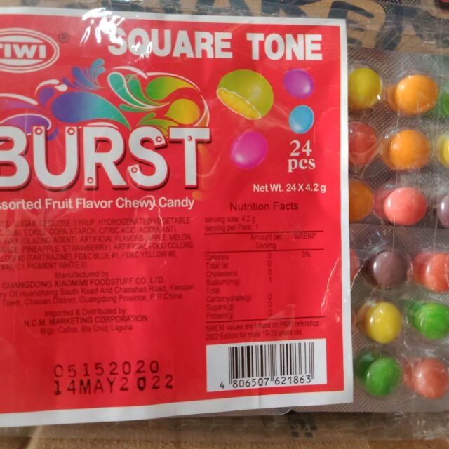 Tiwi Square Burst candy 24pcs | Shopee Philippines